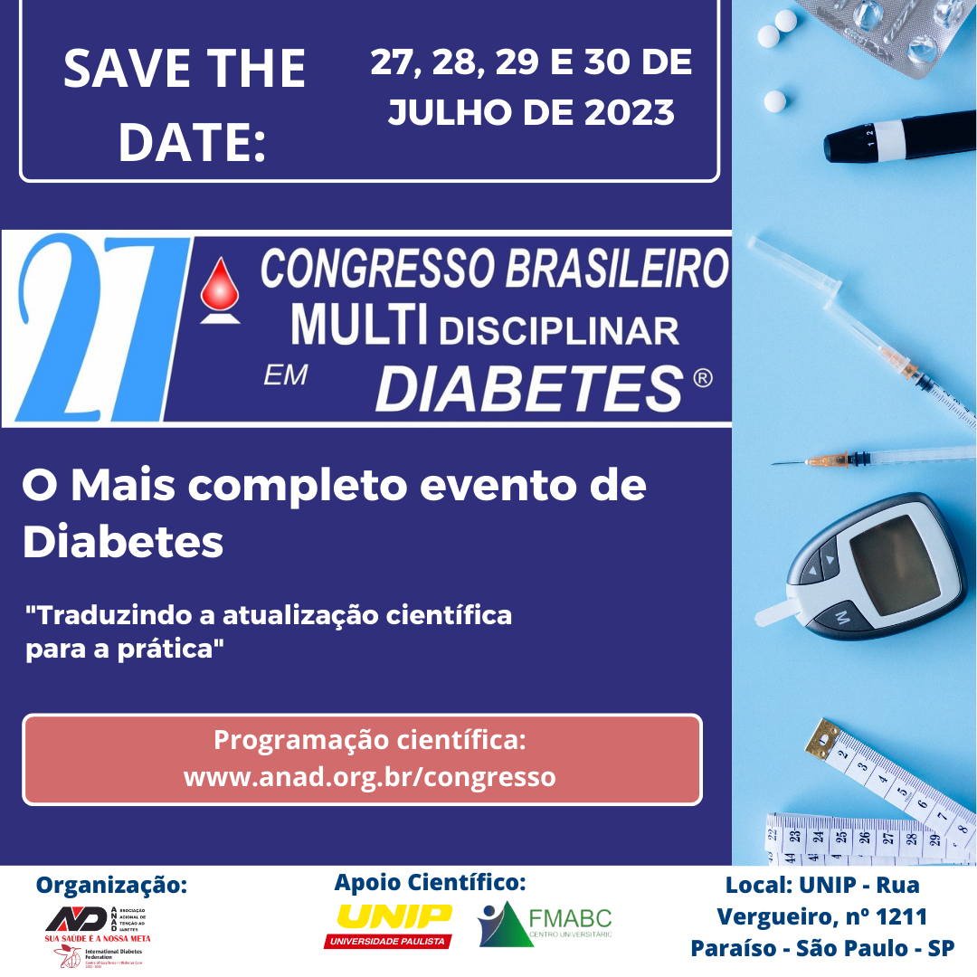 27º Congresso Brasileiro Multidisciplinar em Diabetes - 27 a 30 de ...